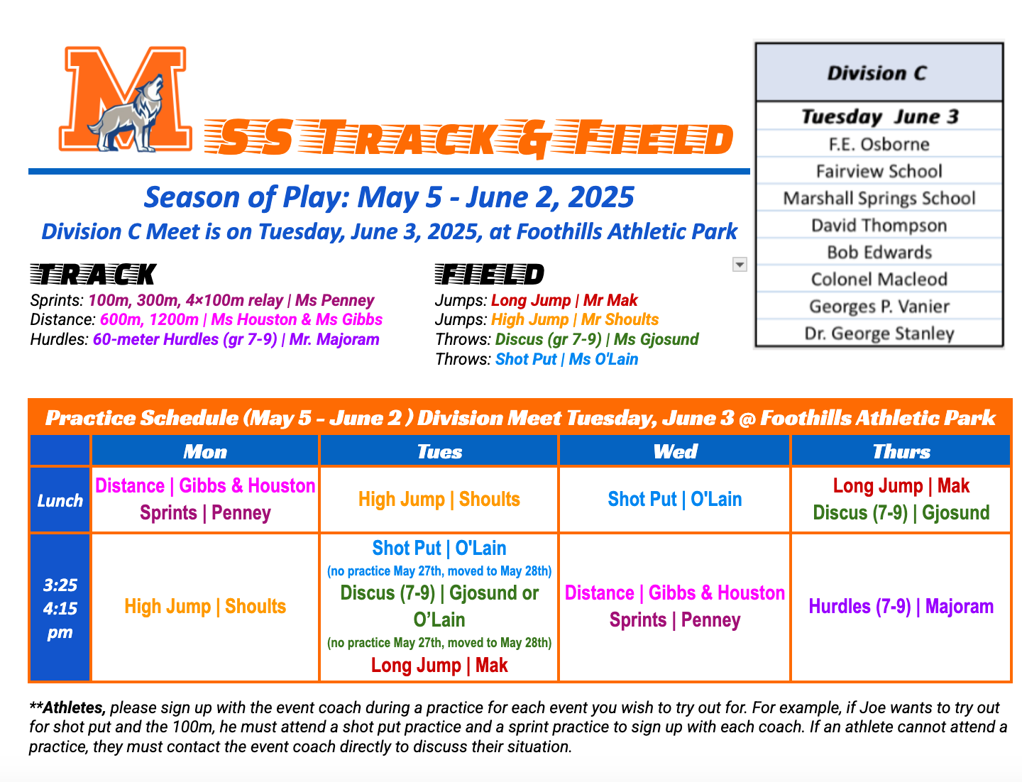 Track & Field - Marshall Springs School